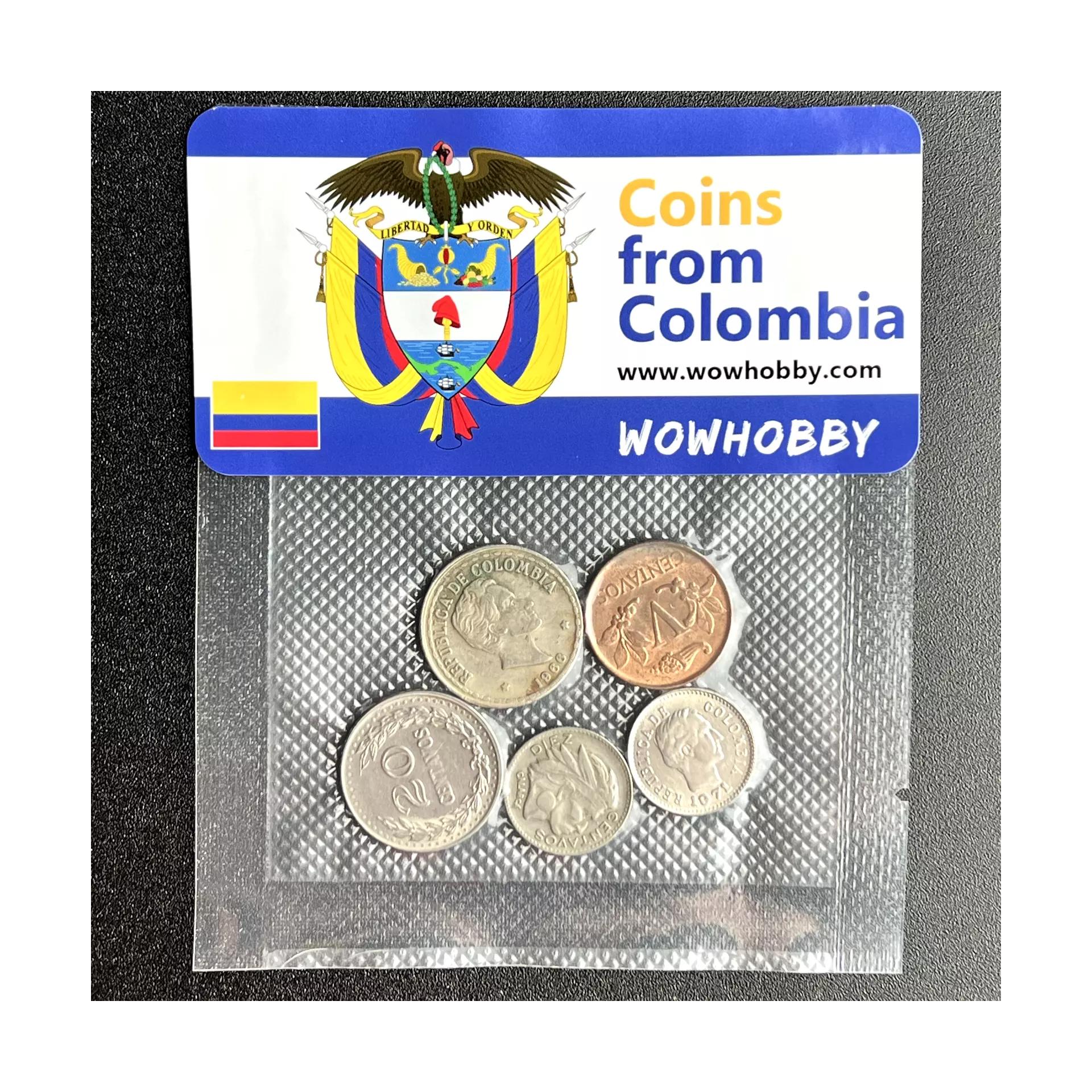 Colombia 5 Random Coins – WowHobby